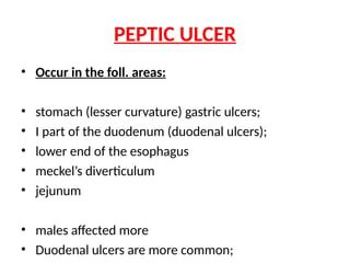 Peptic ulcer-intro, major factors, goal of treatments | PPT