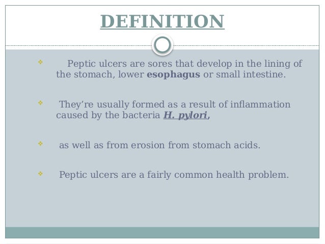 Peptic ulcer (GIT) | PDF