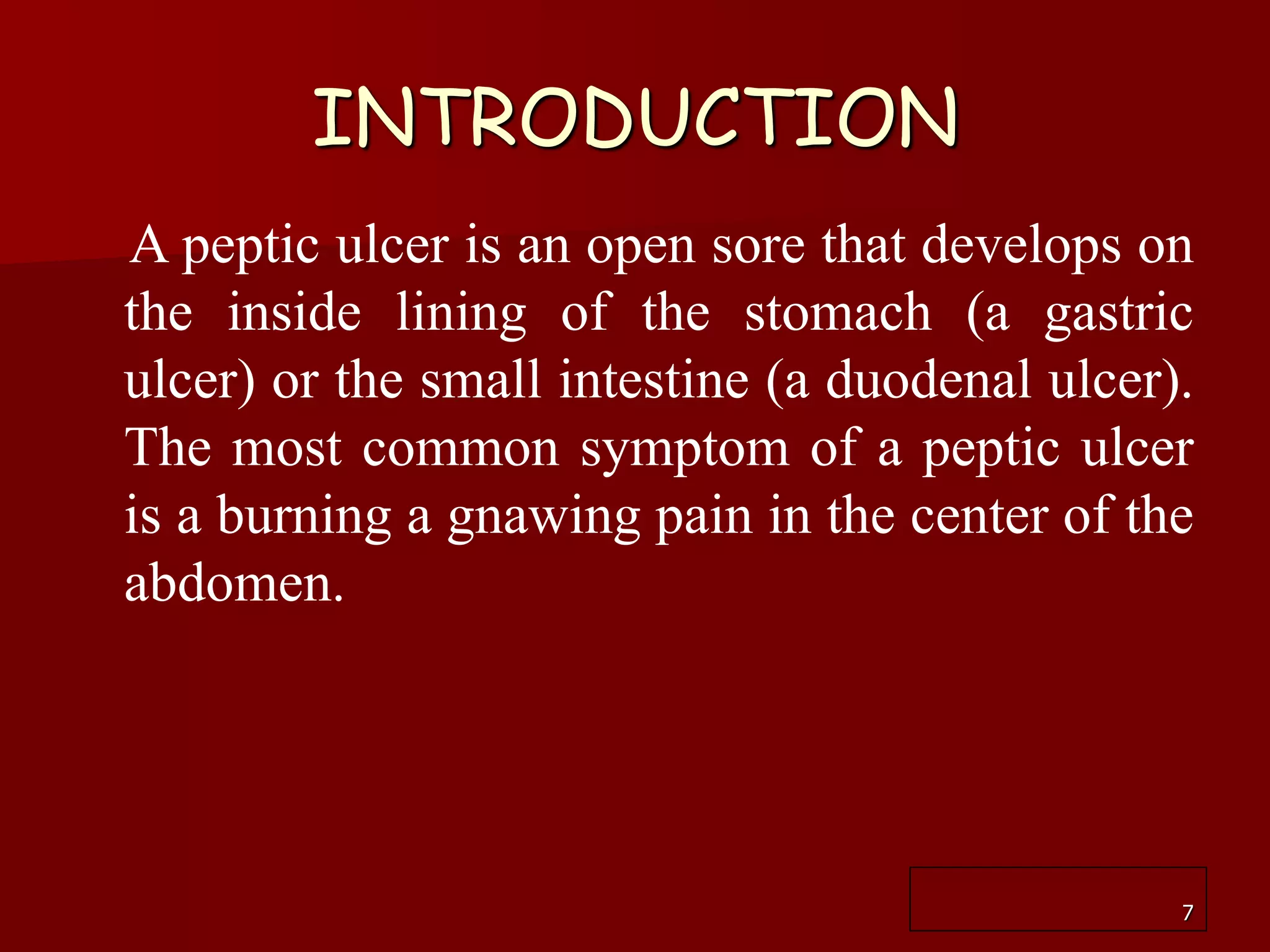Peptic ulcer and duodenal ulcer ppt2 | PPT