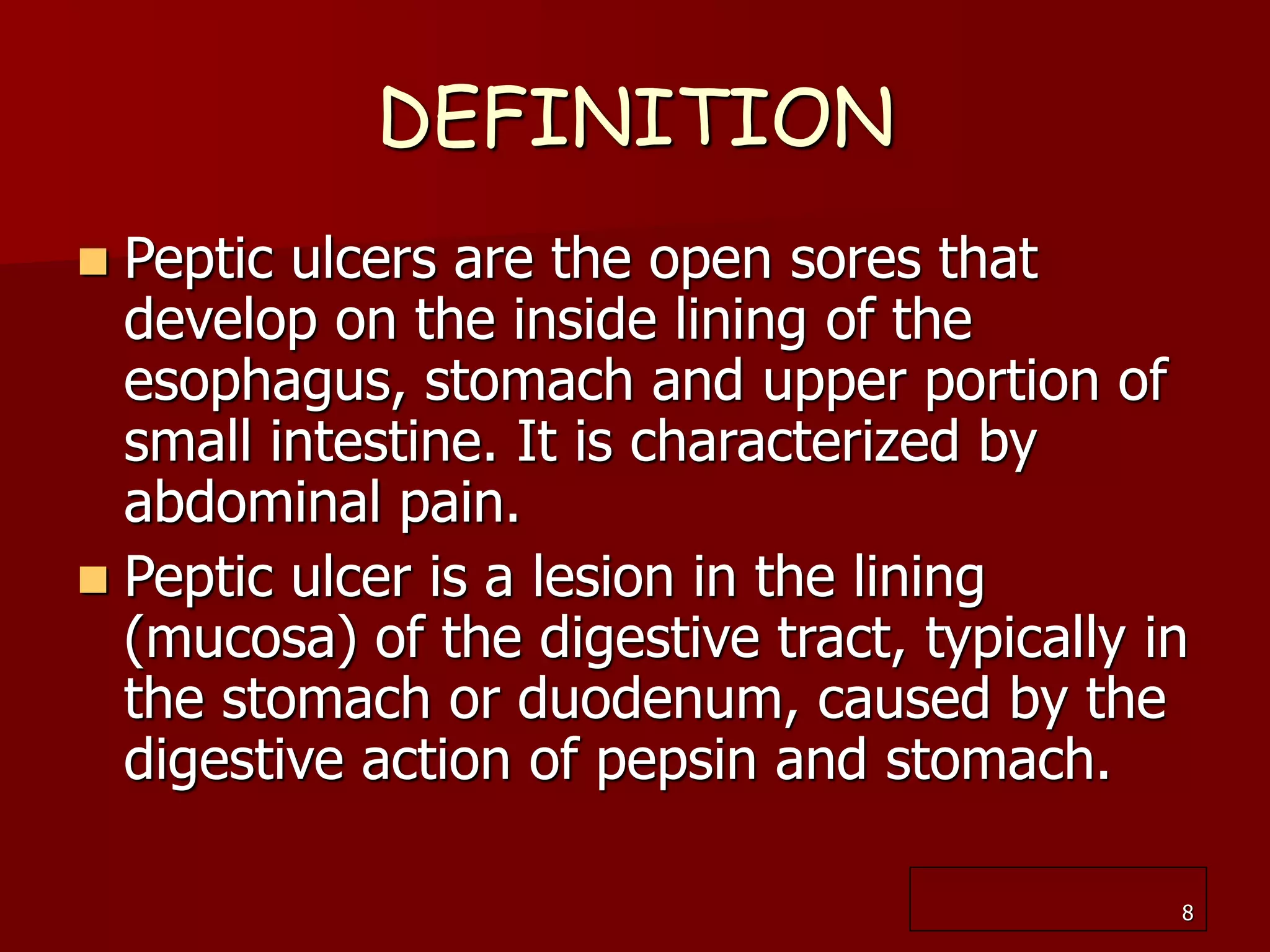 Peptic ulcer and duodenal ulcer ppt2 | PPT