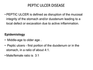 Peptic ulcer disease | PPTX