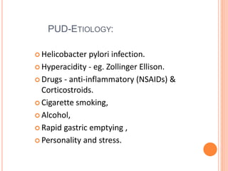 Peptic ulcer disease | PPT