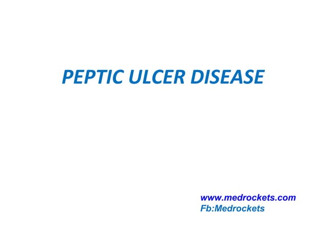 Peptic ulcer disease | PPT