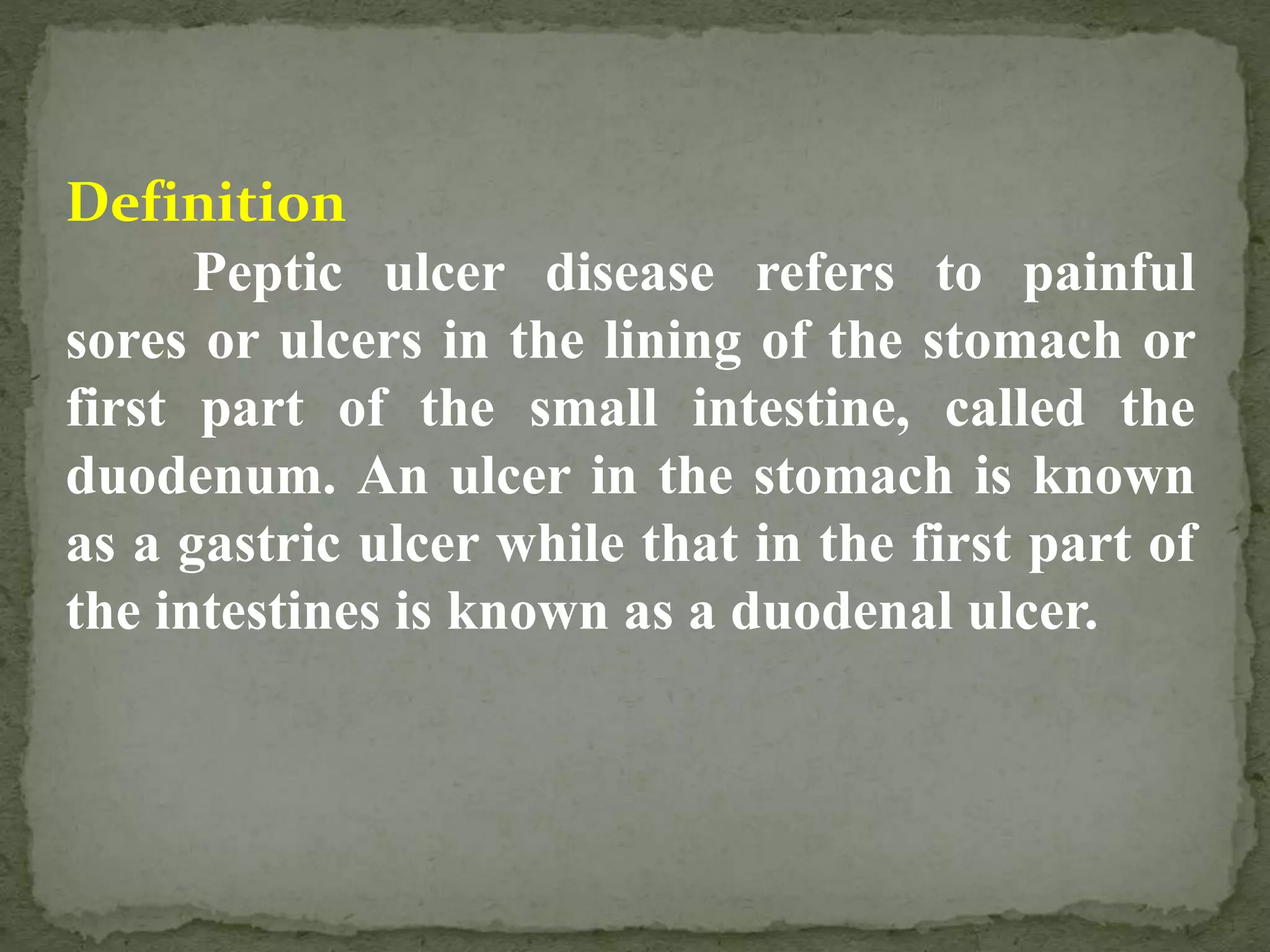 Peptic ulcer disease | PPTX