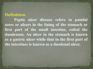 Peptic ulcer disease | PPTX