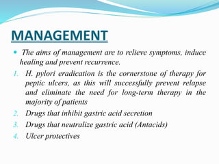 Peptic ulcer disease | PPTX | Digestive Disorders | Diseases and Conditions
