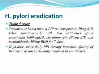 Peptic ulcer disease | PPTX | Digestive Disorders | Diseases and Conditions
