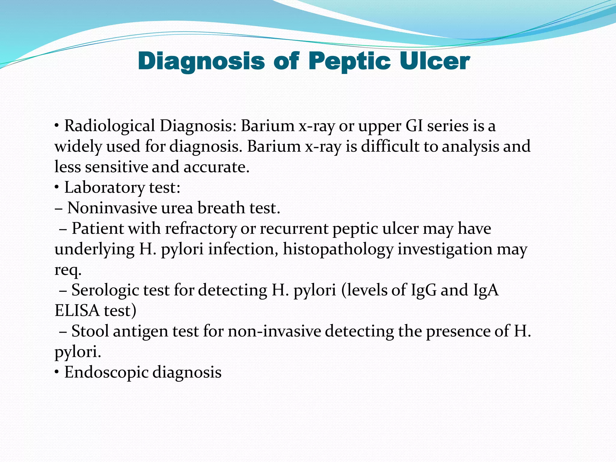Peptic ulcer disease | PPTX