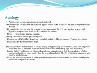 Peptic ulcer disease | PPTX