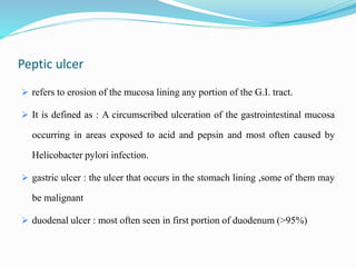 Peptic ulcer disease | PPTX