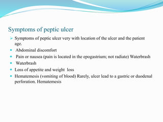 Peptic ulcer disease | PPTX