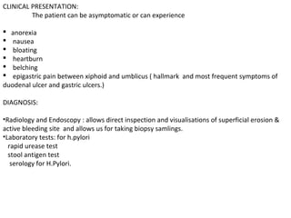 Peptic ulcer disease | PPT