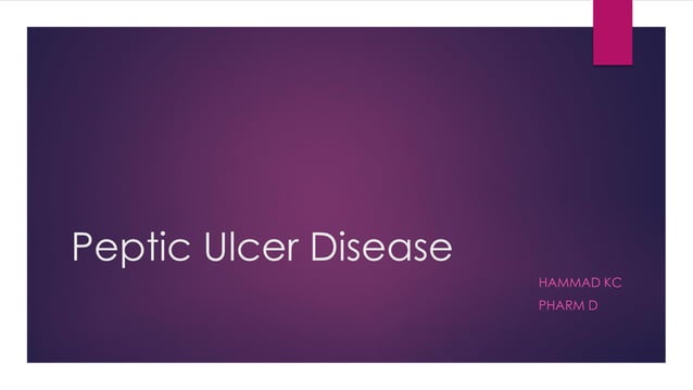 Peptic ulcer disease (PUD) | PDF