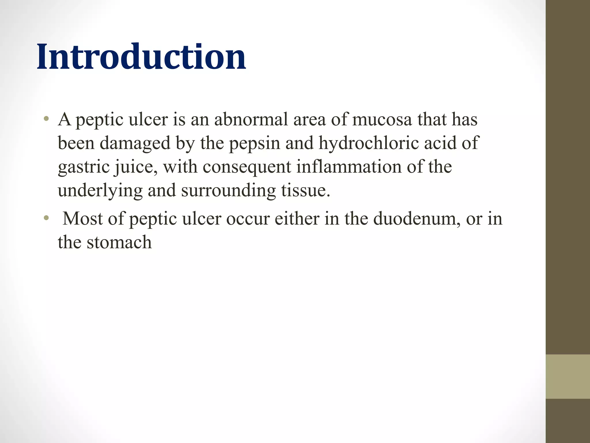Peptic ulcer disease | PPT
