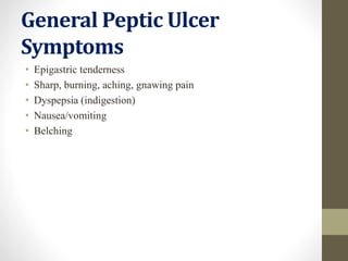 Peptic ulcer disease | PPT