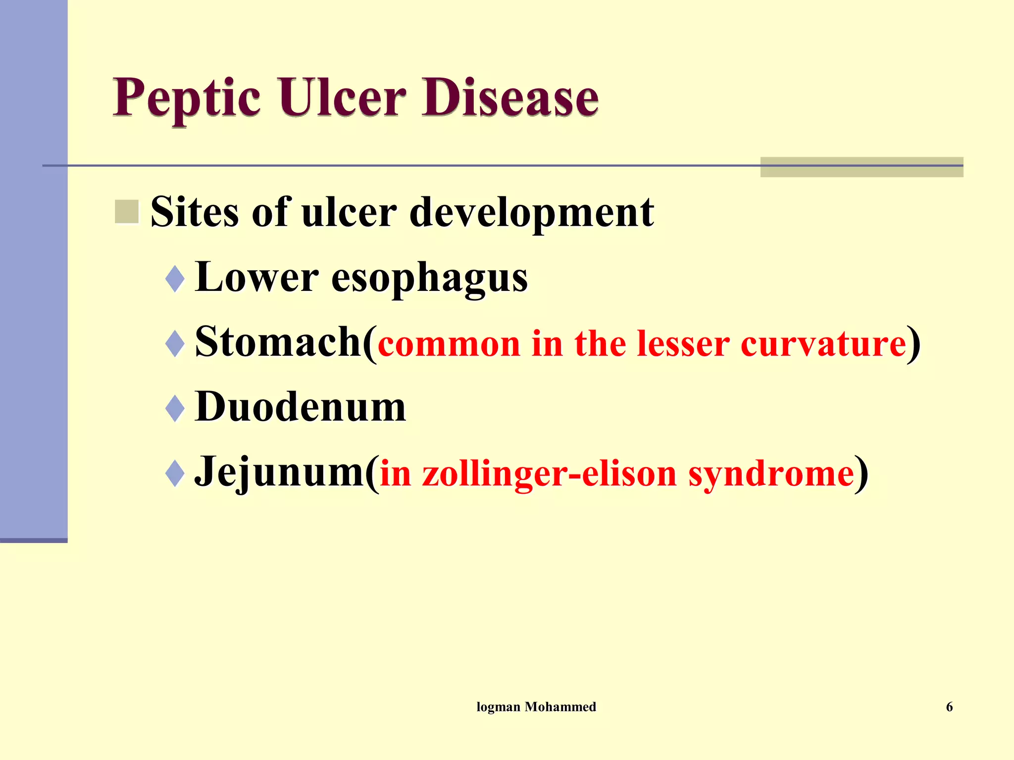 Peptic ulcer disease | PPTX