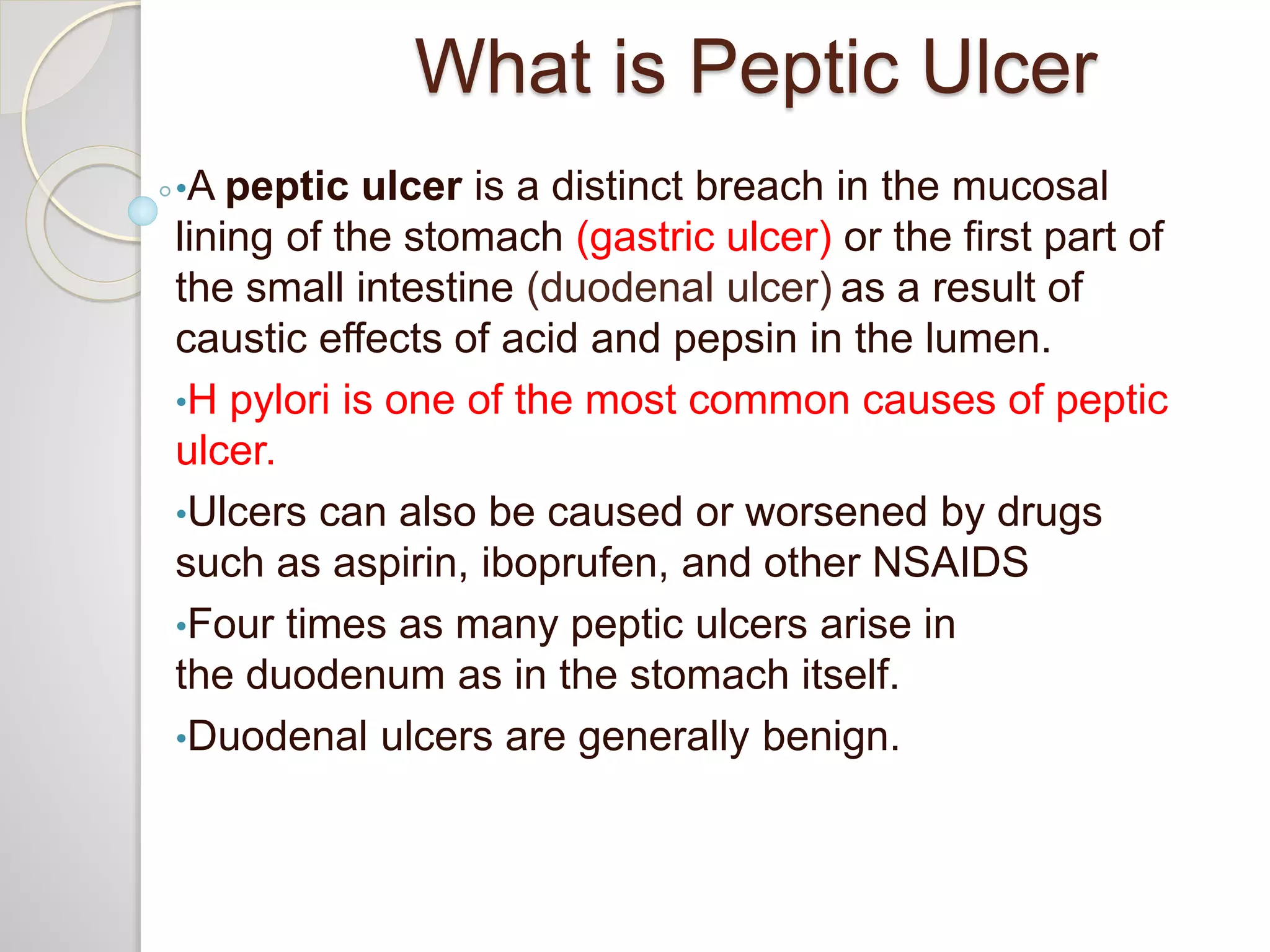Peptic Ulcer Disease: Case study and medical nutrition therapy | PPTX