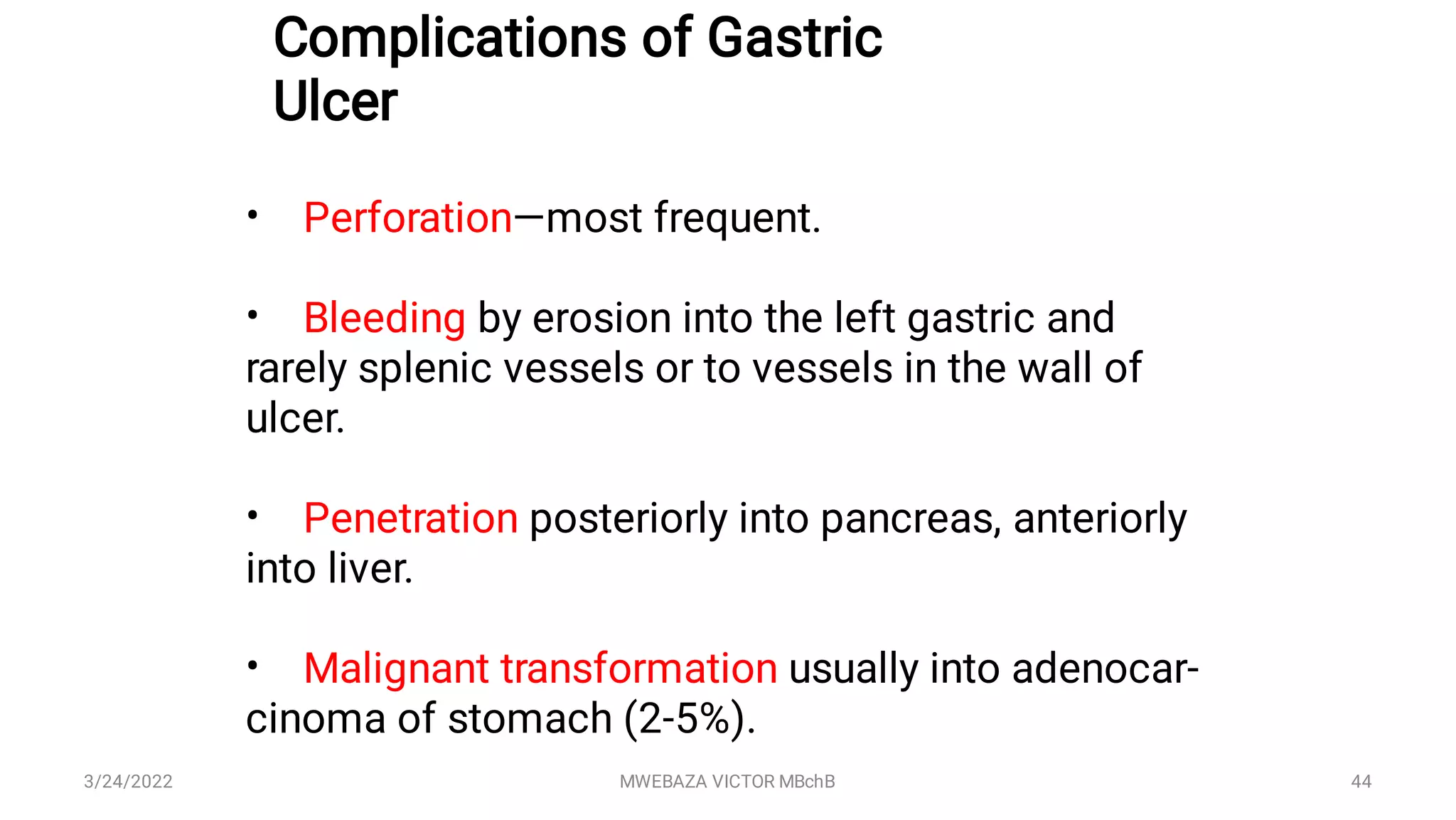 Peptic Ulcer Disease- MWEBAZA VICTOR pdf | PDF