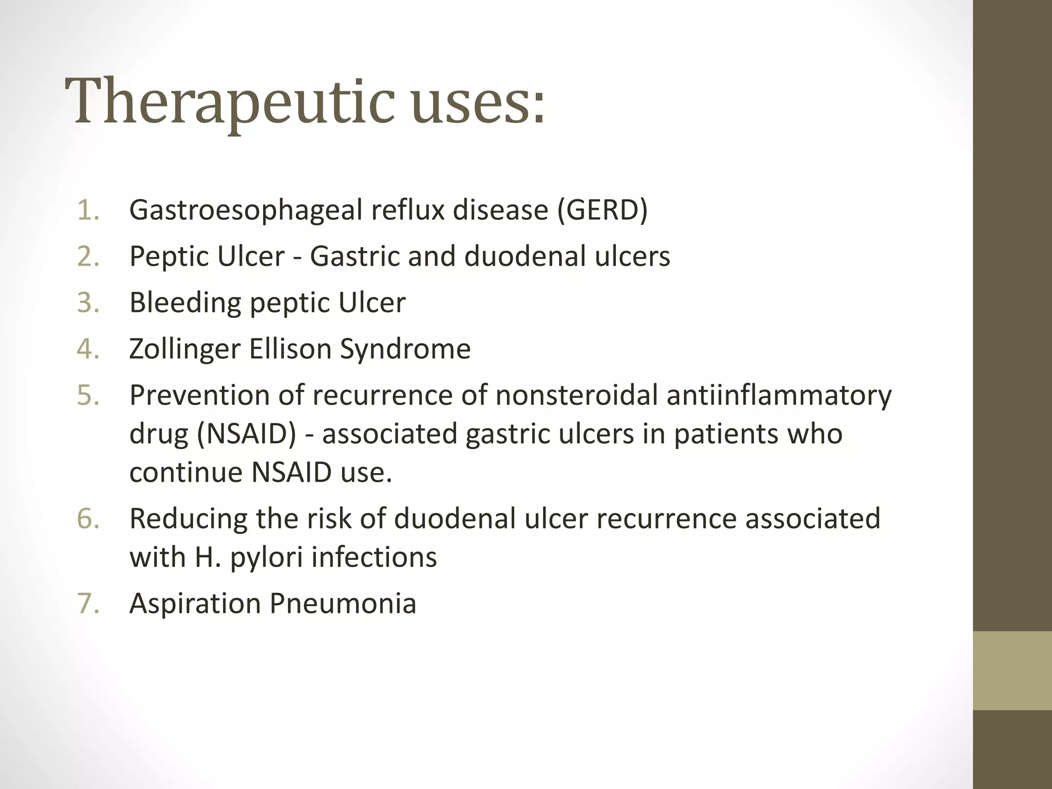 Peptic ulcer disease and acid suppression therapy | PPTX