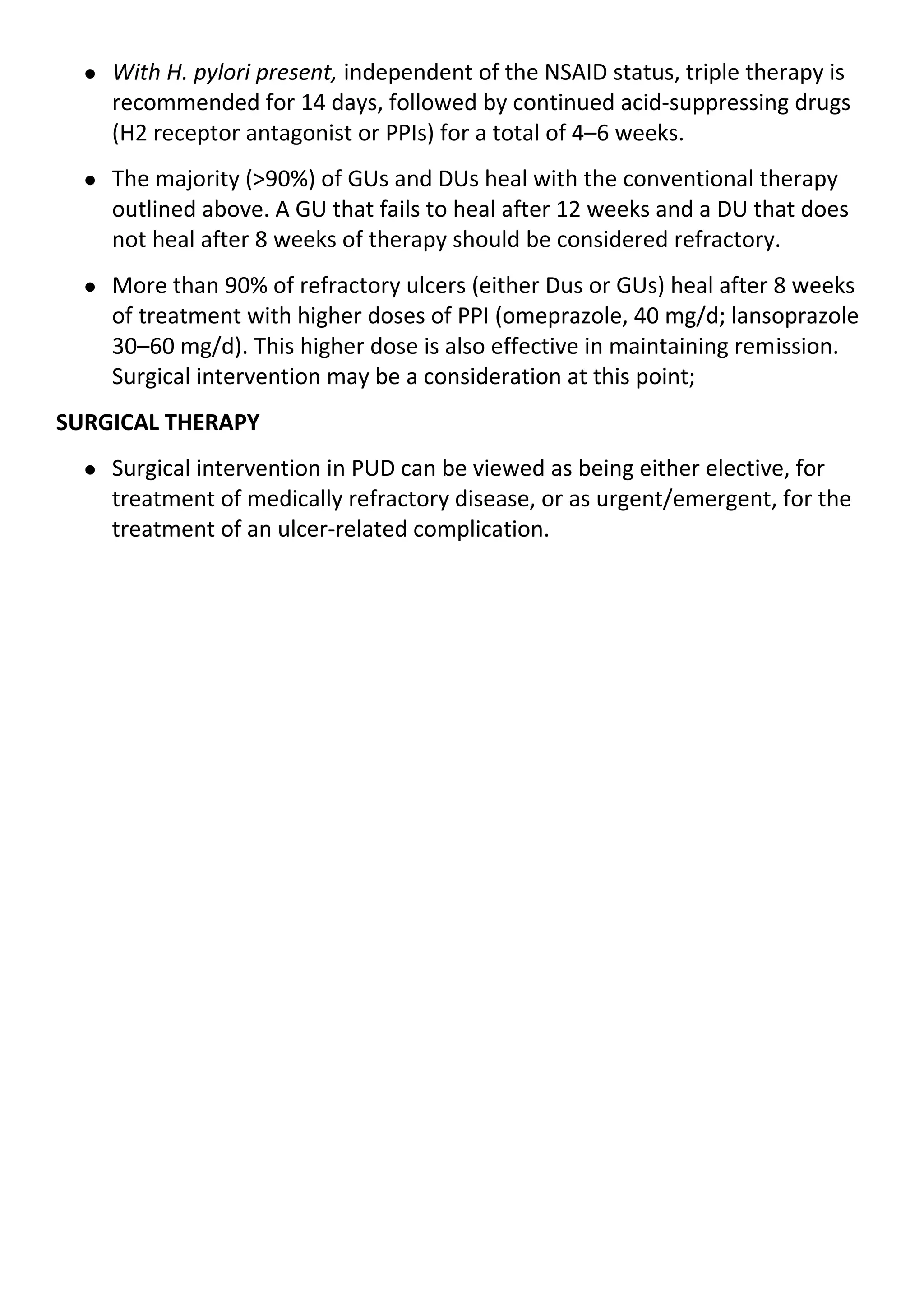Peptic ulcer disease and related disorders | ODT