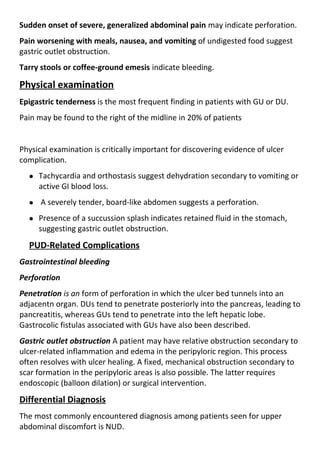 Peptic ulcer disease and related disorders | ODT