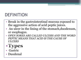Peptic ulcer disease by dr shubhanshi | PPT