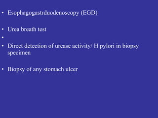 Peptic ulcer disease | PPT