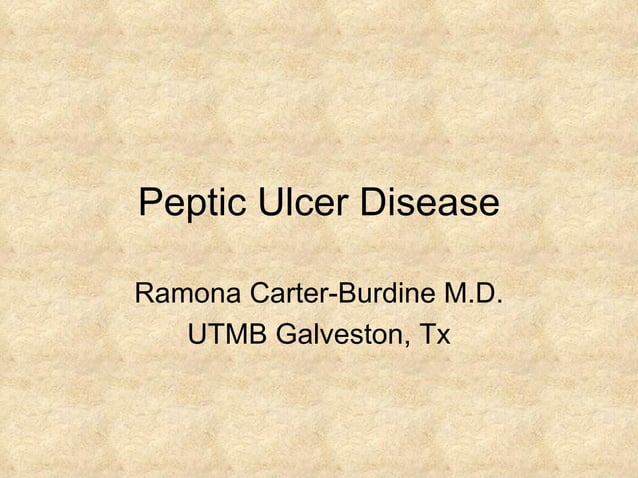 Peptic Ulcer Disease.Ppt.Fmdrl | PPT