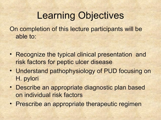 Peptic Ulcer Disease.Ppt.Fmdrl | PPT