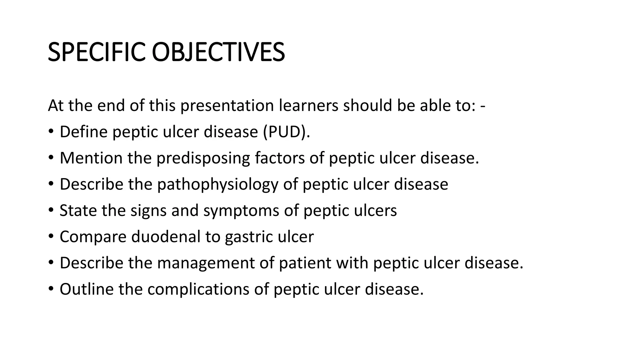 Peptic ulcer disease (pud) | PDF