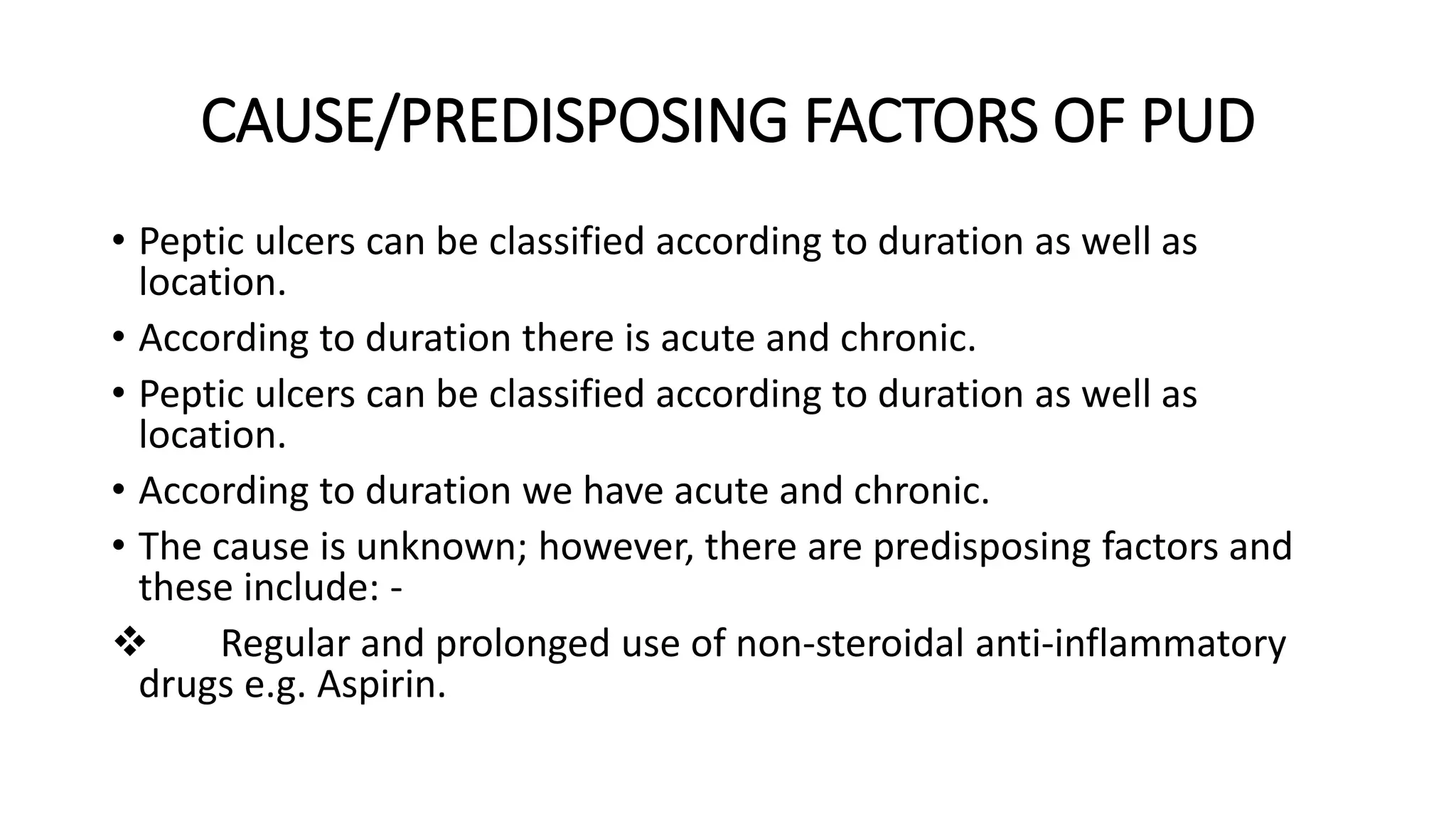 Peptic ulcer disease (pud) | PDF