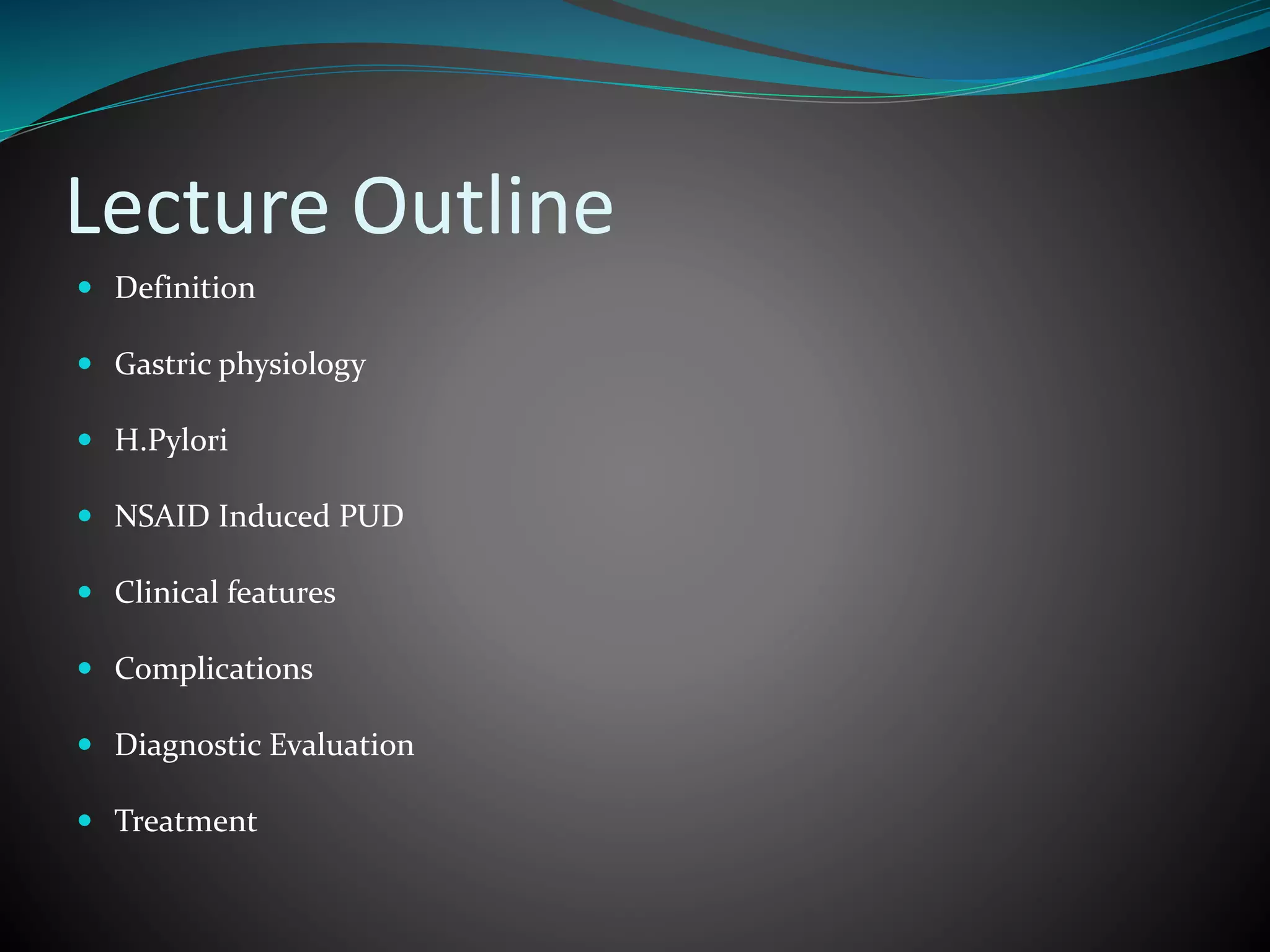 Peptic ulcer disease(PUD) | PPTX