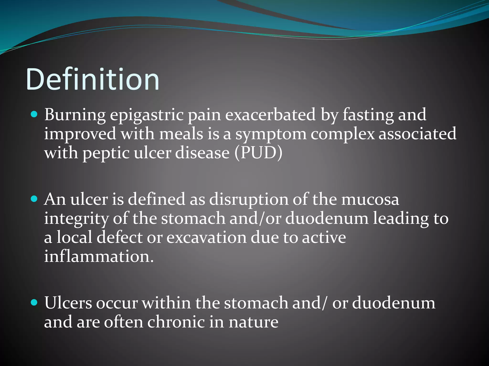 Peptic ulcer disease(PUD) | PPTX