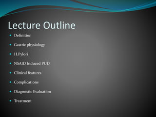 Peptic ulcer disease(PUD) | PPTX
