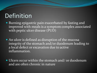 Peptic ulcer disease(PUD) | PPTX