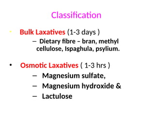 PEPTIC ULCER DRUGS & laxatives dept of pharm | PPT