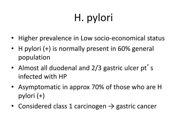 Peptic ulcer, GERD; management | PPTX