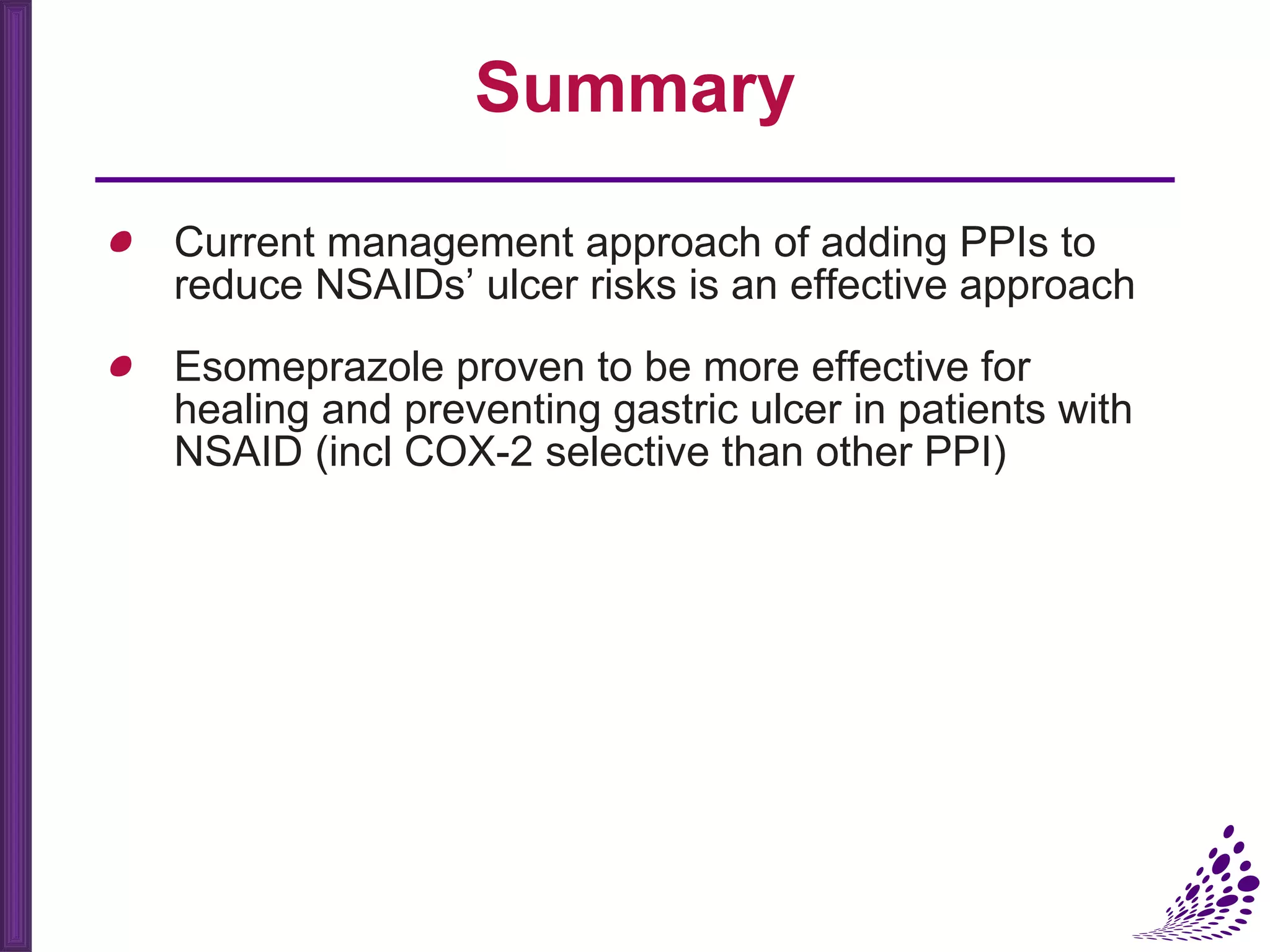 Peptic ulcer management in the era of nsaid | PPT