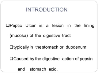 Peptic ulcer | PPT