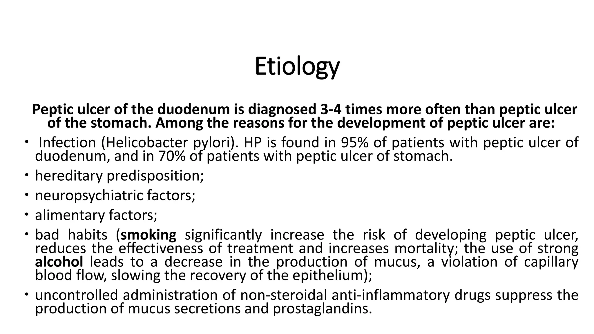 Peptic ulcer of stomach and duodenum | PPTX
