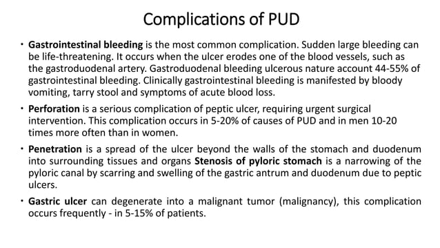 Peptic ulcer of stomach and duodenum | PPTX
