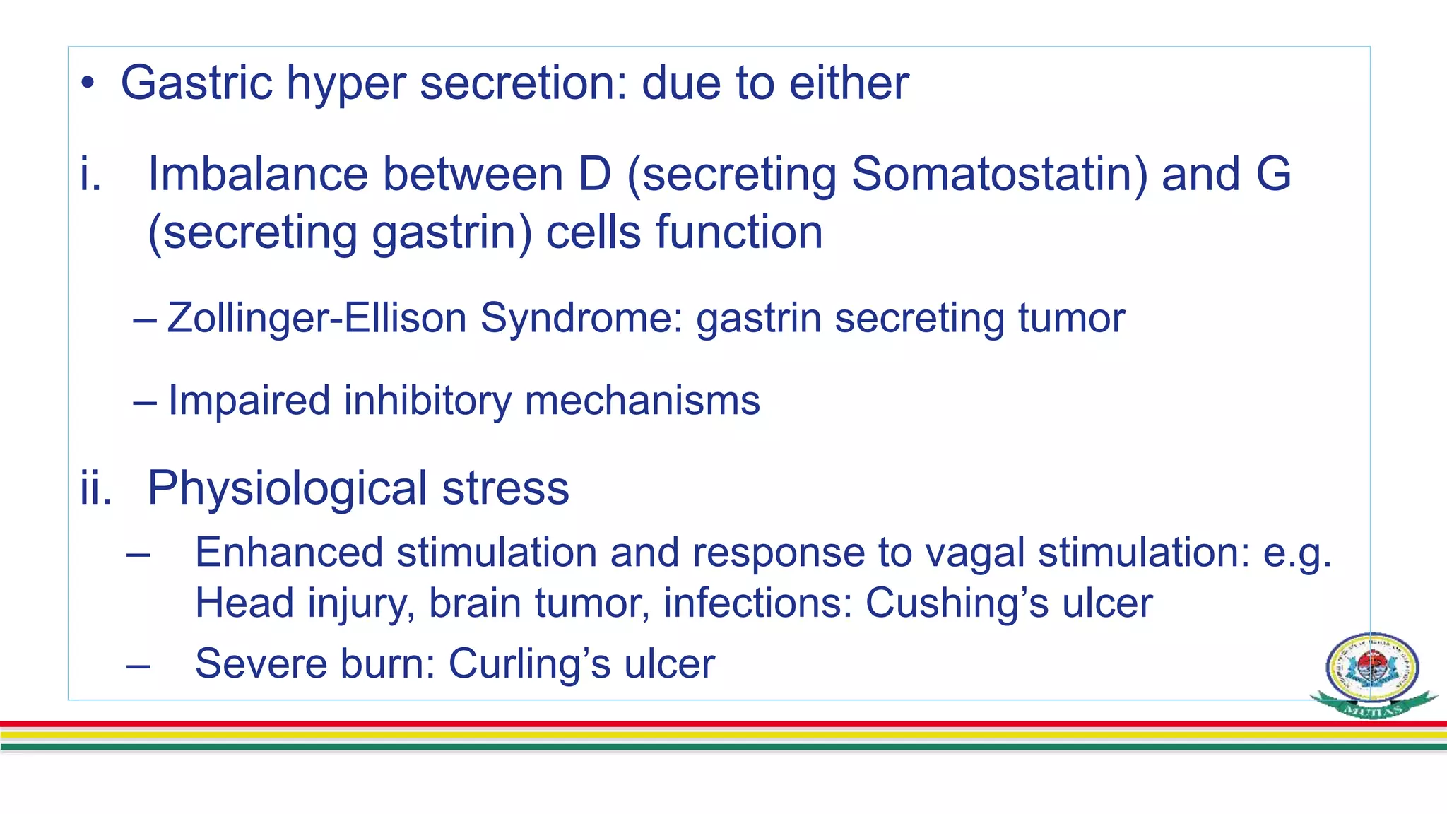 Peptic ulcer pathophysiology | PPTX