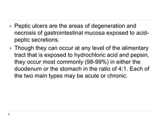 PEPTIC ULCERS.pptx | Digestive Disorders | Diseases and Conditions