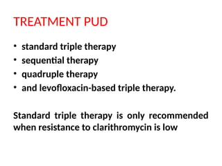 PEPTIC ULCER THERAPY dan manajemen tatalaksana | PPTX