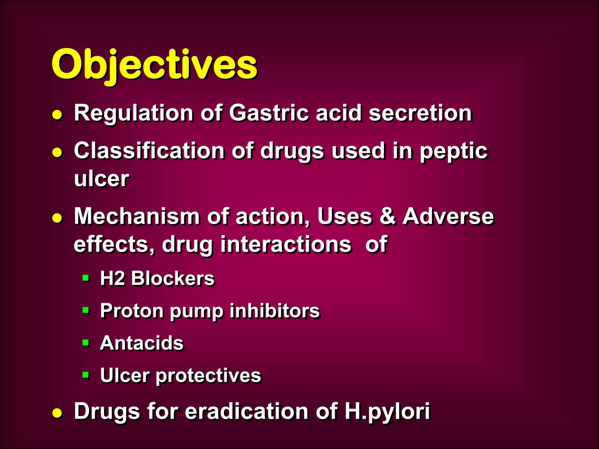 Peptic ulcer treatment | PPTX