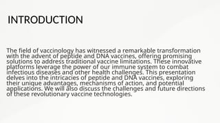 Peptide - and - DNA - vaccines. Immunology | PPTX