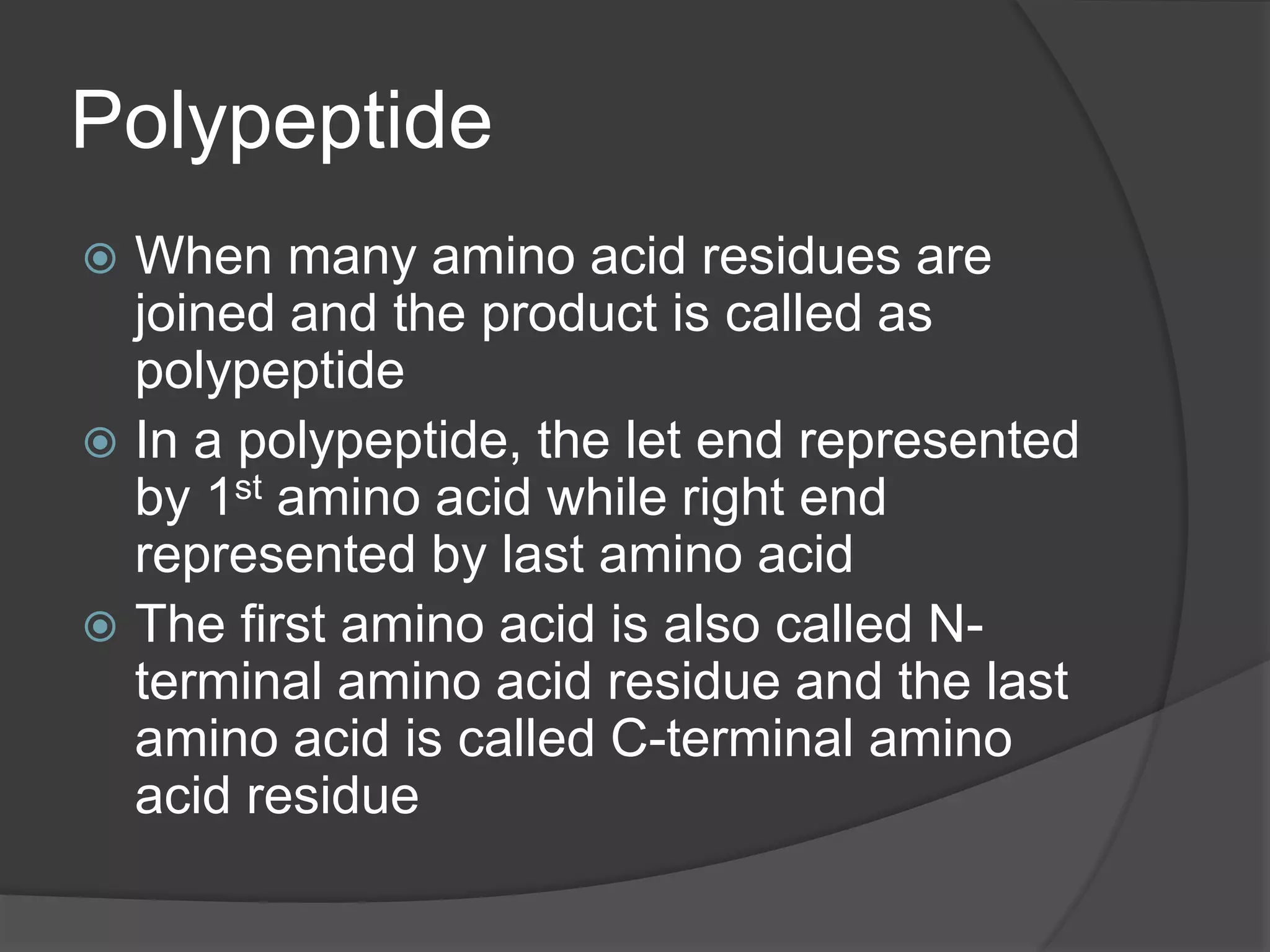 Peptide and polypeptide, protein structure.pptx