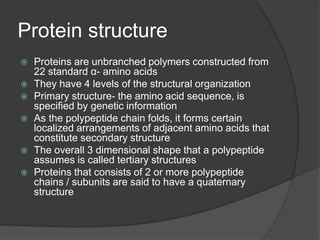Peptide and polypeptide, protein structure.pptx