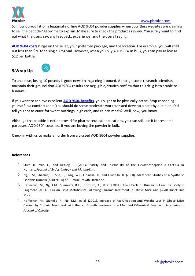 Peptide AOD 9604 Truth What It Bring After Use AOD 9604