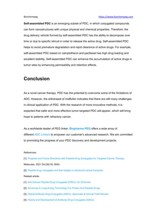 Peptide drug conjugates (pd cs) new generation of targeted cancer ...